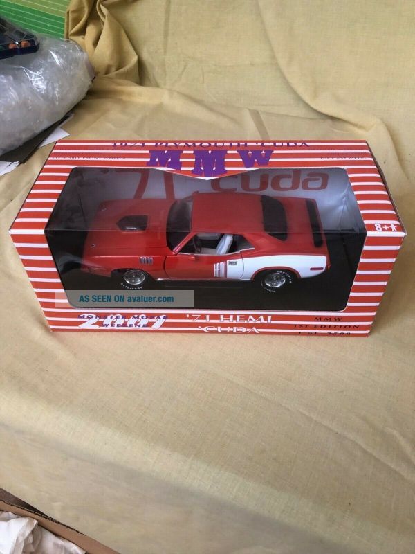 1/18 ERTL 1971 Plymouth Hemi Cuda Monster Mopar Weekend Tor Red MMW 1 ...