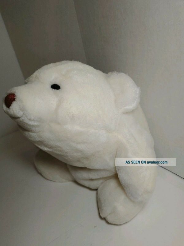 A10_Vintage GUND White Snuffles Polar Bear Plush Stuffed Animal 1980 ...