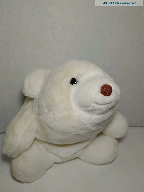 A10_Vintage GUND White Snuffles Polar Bear Plush Stuffed Animal 1980 ...
