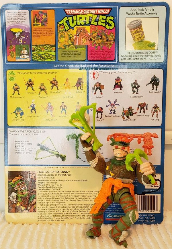Rat King Vintage TMNT Ninja Turtles 1989 COMPLETE/w Packaging | #32966012