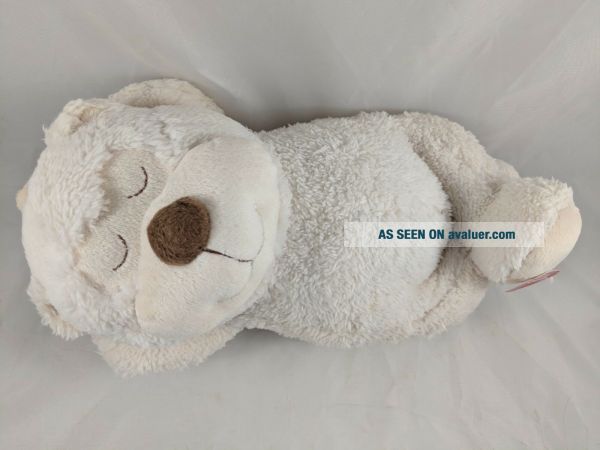 Sound N Light Animatronics White Bear Plush SNORES 12 " Long Stuffed ...