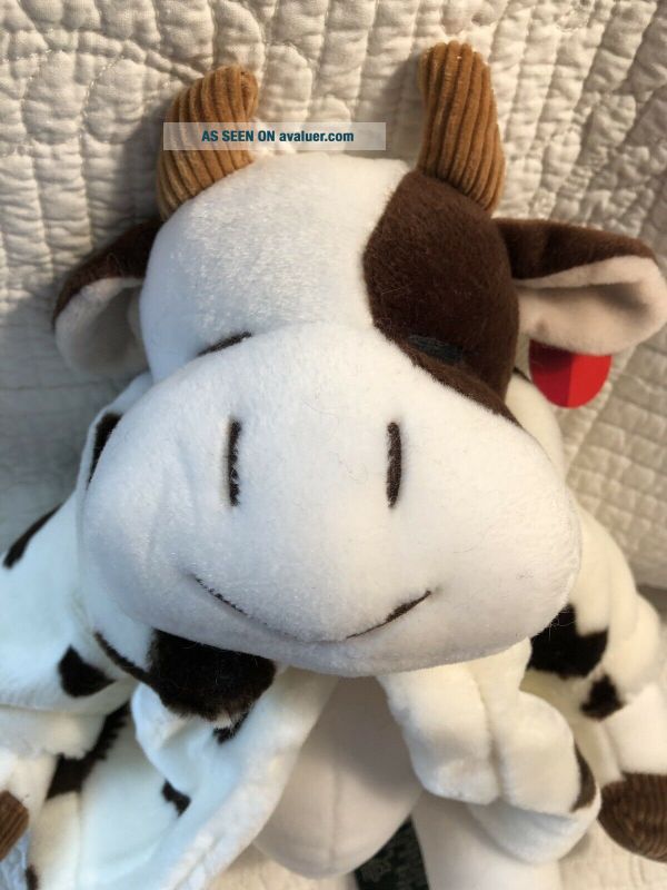 Russ Mooella Cow Plush Soft Stuffed Animal W/ Faux Fur Coat With Tags ...