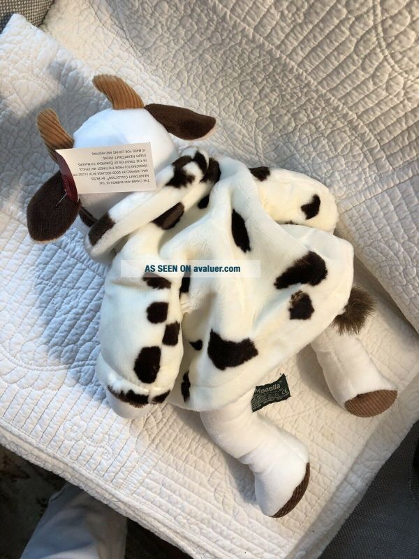 Russ Mooella Cow Plush Soft Stuffed Animal W/ Faux Fur Coat With Tags ...