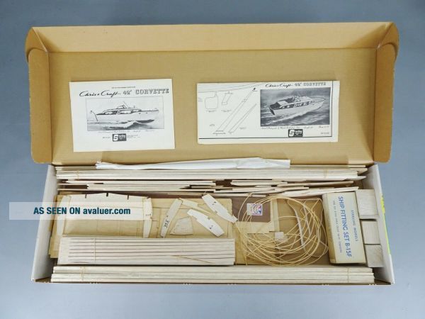 Vintage Chris Craft 42 Foot Corvette Balsa Wood Model, Sterling Models ...