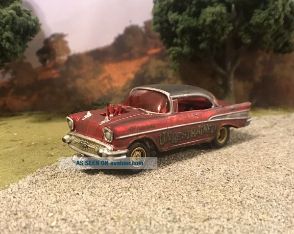 1957 Chevy Bel Air Rusty Weathered Custom 1/64 Diecast Barn Find Gasser ...