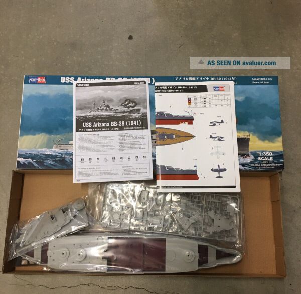 WWII USS ARIZONA BATTLESHIP BB - 39 HOBBY BOSS 1:350 SCALE PLASTIC ...