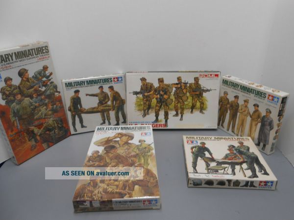 (6) Tamiya/DML 1/35 Scale Military Infantry/Combat Figures Model Kits ...