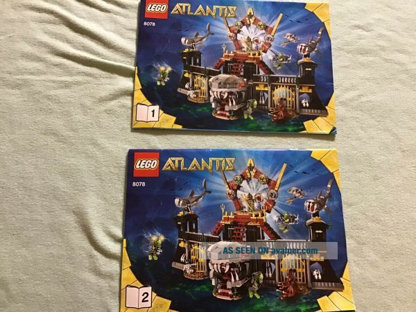 LEGO Atlantis 8078 Portal Of Atlantis 99, COMPLETE W Box, Manuals ...
