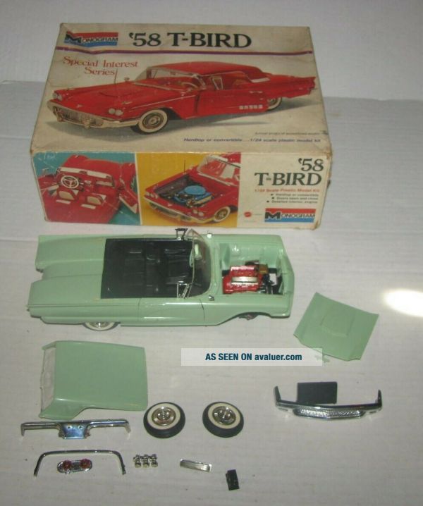 MONOGRAM 1/24 SCALE 1958 FORD THUNDERBIRD - FOUR WAY CUSTOMIZING BUILT ...