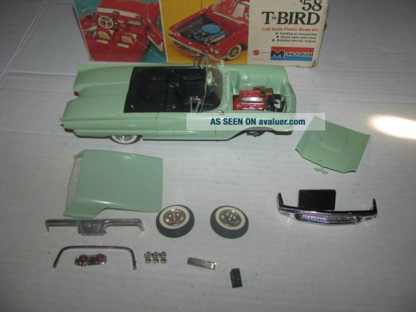 MONOGRAM 1/24 SCALE 1958 FORD THUNDERBIRD - FOUR WAY CUSTOMIZING BUILT ...
