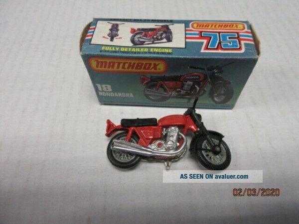 VINTAGE MATCHBOX 18 HONDARORA IN L BOX WITH NO DECAL | #33165083