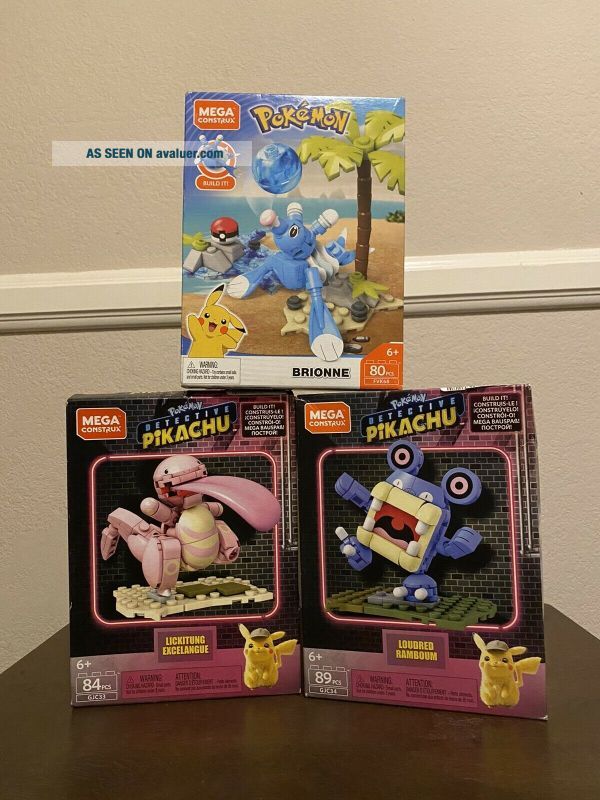 MEGA Construx Pokemon Detective Pikachu LOUDRED LICKITUNG BRIONNE ...