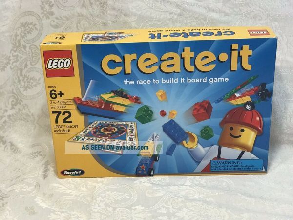 LEGO Create It The Race To Build It Board Game Roseart 03093 Complete ...