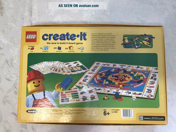 LEGO Create It The Race To Build It Board Game Roseart 03093 Complete ...
