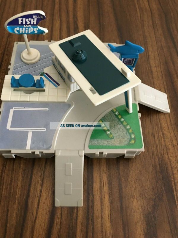 Micro Machines Travel City Drive Thru Fish & Chips Play Set Complete ...