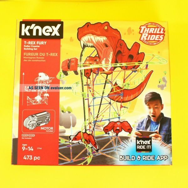 Knex Motorized Roller Coaster T Rex Fury Build Ride App Construction ...