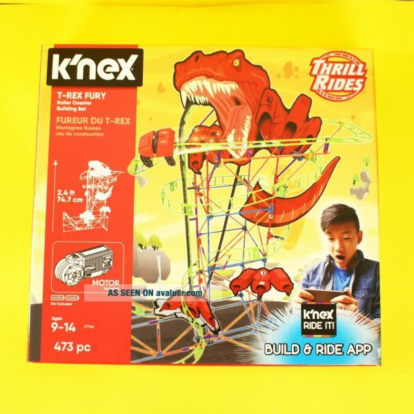 Knex Motorized Roller Coaster T Rex Fury Build Ride App Construction ...
