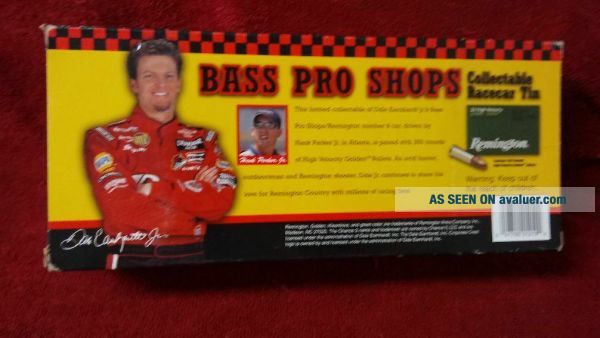 BASS PRO SHOPS/ REMINGTON DALE EARNHARDT JR COLLECTABLE RACECAR TIN ...