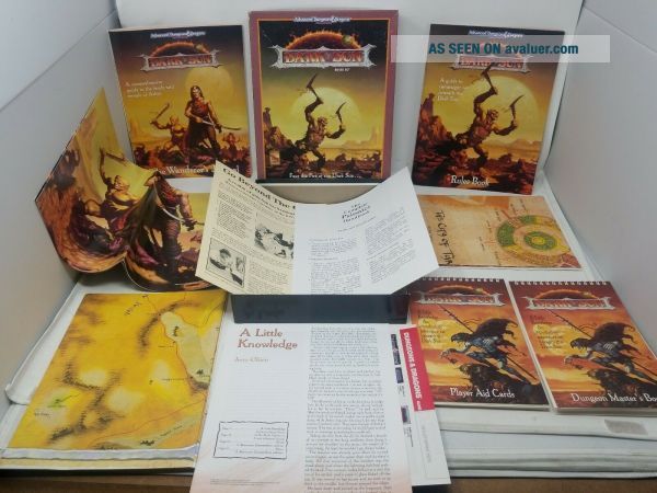1991 Rare Vintage Dungeons & Dragons Dark Sun Box Set COMPLETE ...