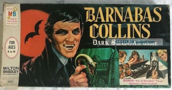 Complete BARNABAS COLLINS Dark Shadows Board Game 1969 Milton Bradley ...