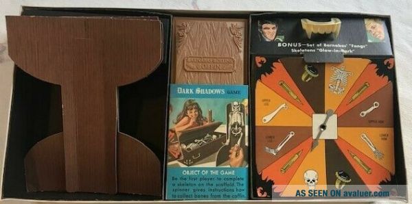 Complete BARNABAS COLLINS Dark Shadows Board Game 1969 Milton Bradley ...