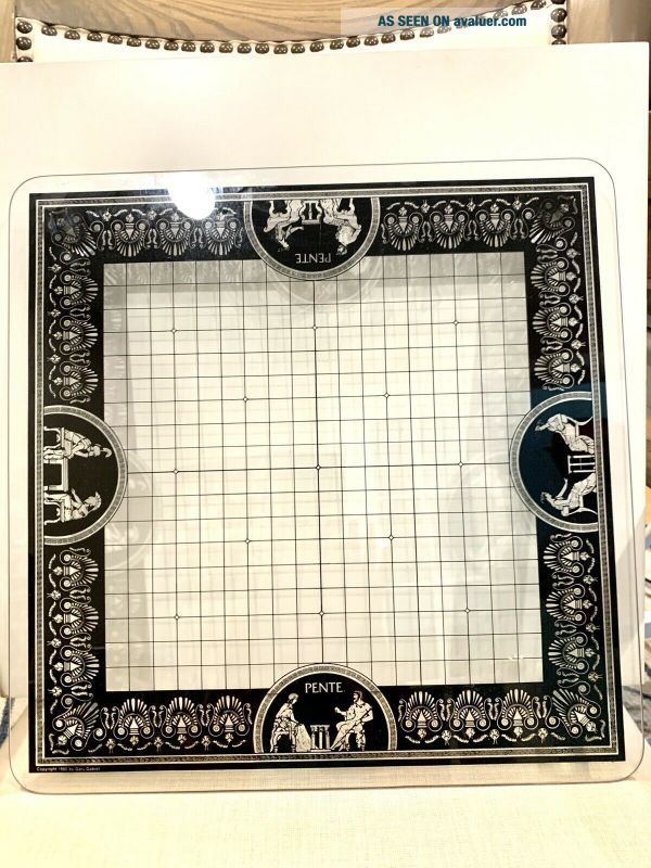 VINTAGE PENTE TEMPERED GLASS BOARD 1980 ' S RARE Gary Gabrel | #33409558