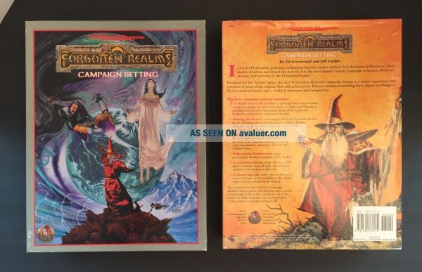 AD&D 2nd Ed Box Set - FORGOTTEN REALMS CAMPAIGN SETTING (COMPLETE And ...