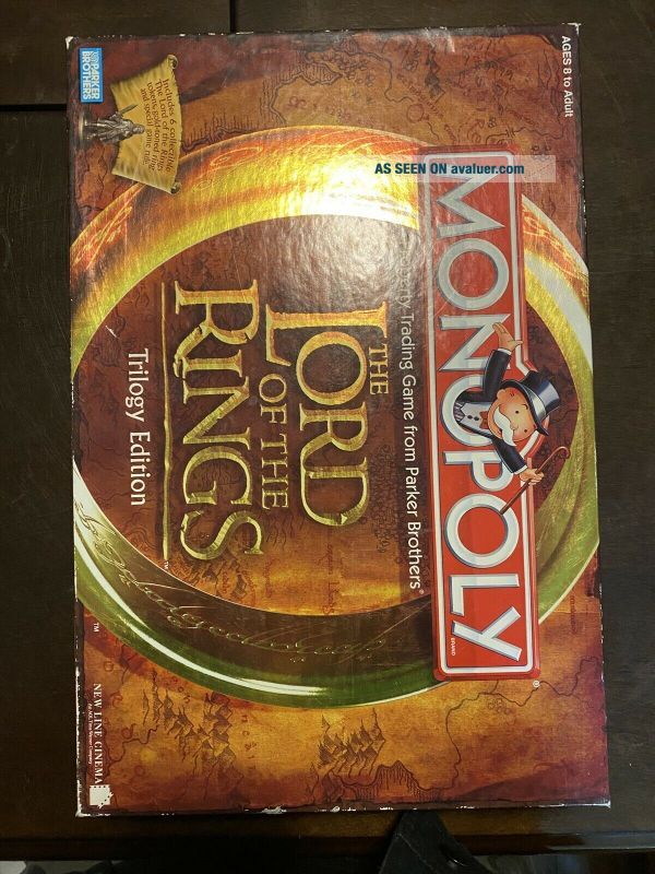 Monopoly Lord Of The Rings Trilogy Edition Board Game Complete 2003 ...