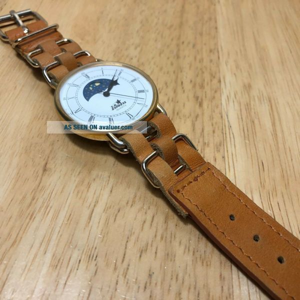 Vintage LA Express Men Lady Moon Phase Gold Tone Quartz Watch Hours ...