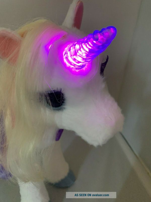 Hasbro Fur Real Star Lily My Magical Unicorn Interactive Plush Light Up ...