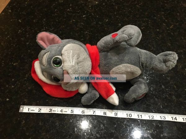 Talking Friends Tom Cat Christmas Santa Talk Back Plush Sound N Light ...