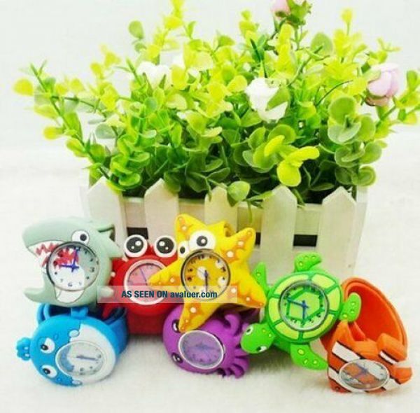 Kids Boys Girls Children Animal Watches Snap On Pop Quartz Analogue ...