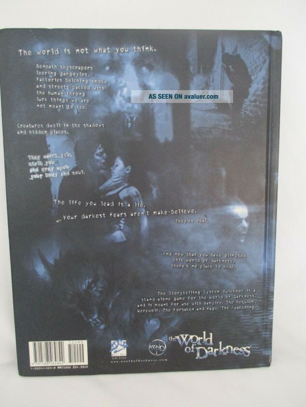 The World Of Darkness Storytelling System Rulebook By White Wolf Game ...