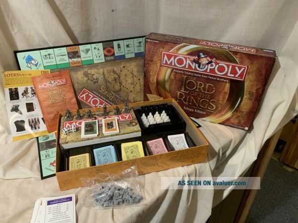 MONOPOLY Lord Of The Rings TRILOGY Edition Board Game COMPLETE With ...