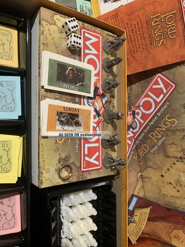 MONOPOLY Lord Of The Rings TRILOGY Edition Board Game COMPLETE With ...