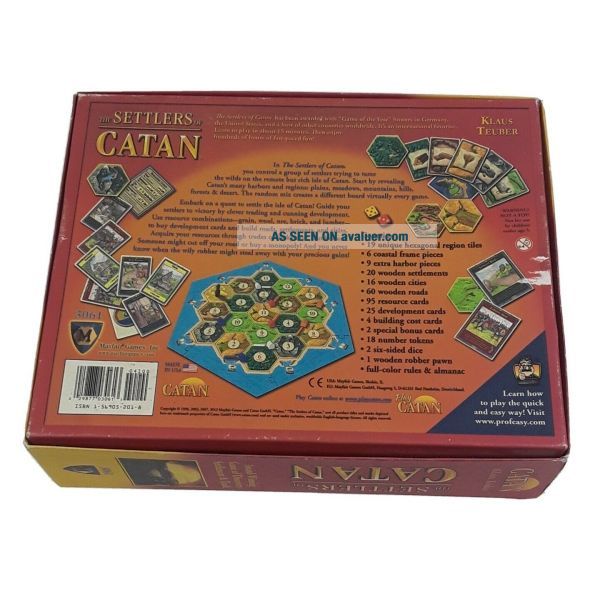 The Settlers Of Catan Board Game Mayfair Games 100 Complete 3061 ...