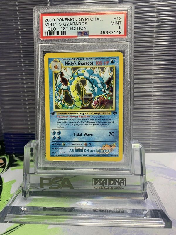 PSA 9 1st Edition Misty ' S Gyarados 13/132 Gym Challenge Holo Pokemon ...