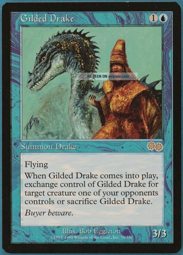 Gilded Drake Urza ' S Saga NM Blue Rare MAGIC GATHERING CARD (ID 147477 ...