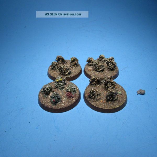 GW Warhammer 40k Chaos Daemons Nurgling Bases X4 Metal I10c | #33630086