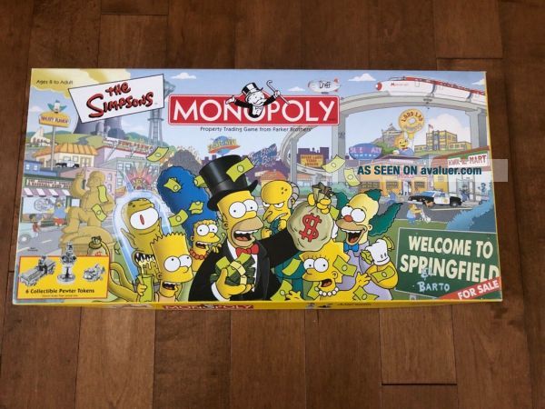 The SIMPSONS Monopoly Welcome To Springfield Board Game 2001 Complete ...