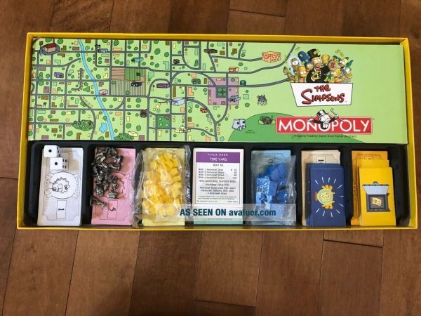 The SIMPSONS Monopoly Welcome To Springfield Board Game 2001 Complete ...