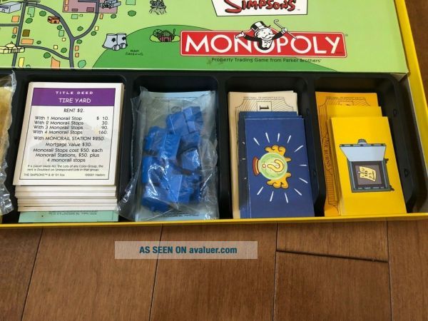 The SIMPSONS Monopoly Welcome To Springfield Board Game 2001 Complete ...