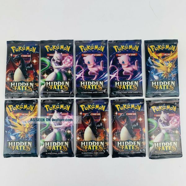 10X Pokemon Hidden Fates Booster Packs Charizard GX Ship Worldwide ...