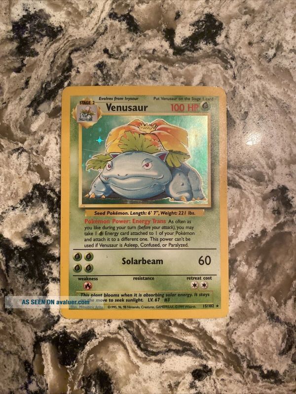 Venusaur 15/102 Holo Pokemon Card - WOTC - Base Set Rare | #33713601