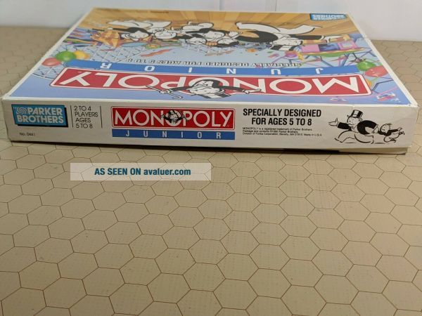 Monopoly Junior - Vintage Board Game 1990 Complete Parker Brothers ...
