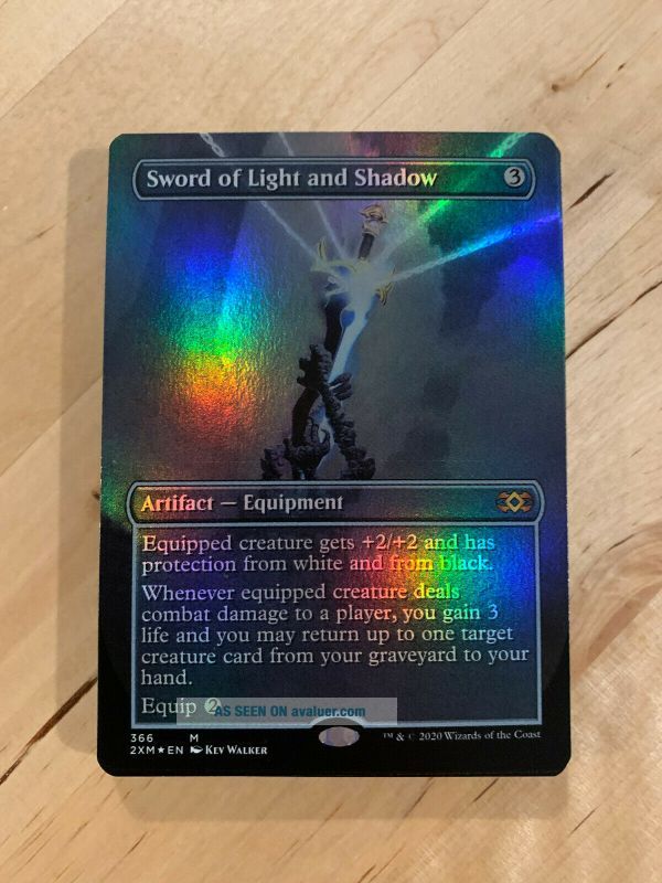 MTG Sword Of Light And Shadow Full Art Foil Box Topper VIP Double ...