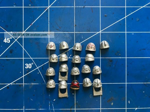 GW Warhammer 40k OOP Metal Blood Angel Space Marines Shoulder Pads ...