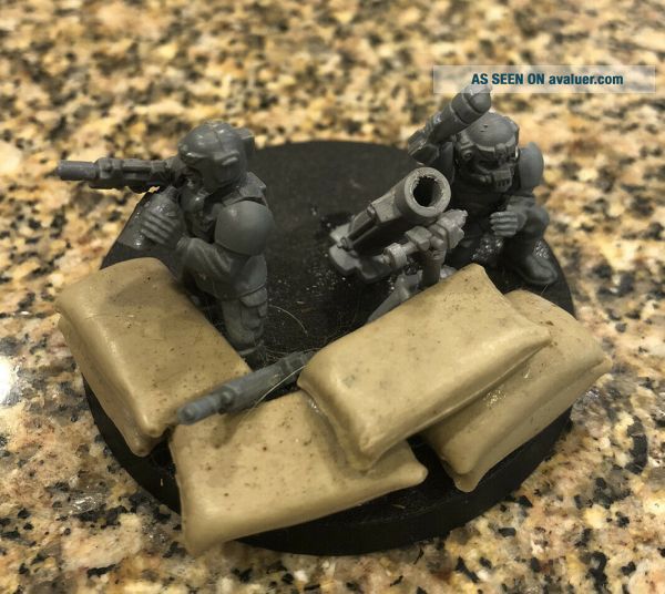 40k Imperial Guard Astra Militarum Cadian Heavy Weapons Team W/ Mortar ...