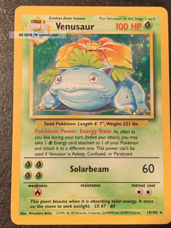 Venusaur 15/102 Holo 1999 Pokemon Trading Card Game Base Set | #33819817