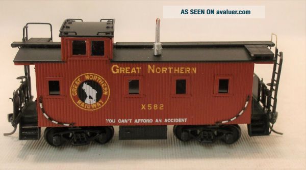 HO BRASS AMC GREAT NORTHERN 25 ' WOOD CABOOSE X582 - CUSTOM PAINTED ...